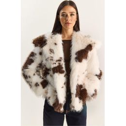 Oversized Kunstfell-Pl&uuml;schjacke