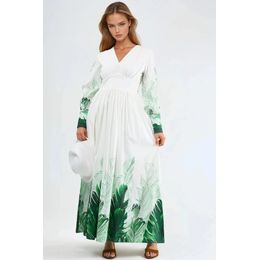 Tropisches Blumenmuster Maxikleid