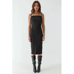 Cowl Neck Bodycon Midikleid