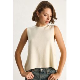 Knopfdetaillierte Strickbluse