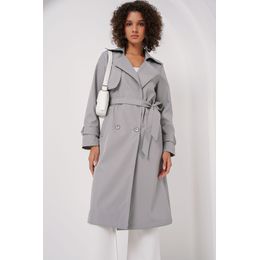Doppelt breiter langer Trenchcoat