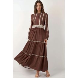 Bl&uuml;hendes Tippet Maxikleid
