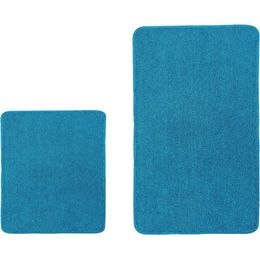 Badematte Kleine Wolke "RELAX", pazifik, H:30mm, Polyacryl, Badematten, Badematte, Badteppich, meliert, rechteckig, rund & als Set erh&auml;ltlich