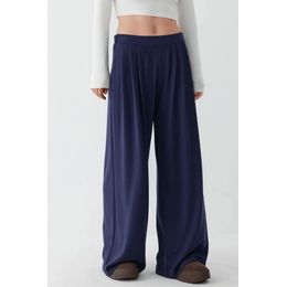 Weiche Touch Plissierte Weite Hose