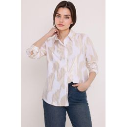 &Uuml;bergro&szlig;es gestreiftes Button-Up Hemd