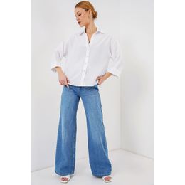 Texturiertes Weben Button-Up Hemd