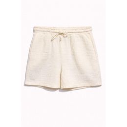 Hochgeschnittene strukturierte Baumwollshorts