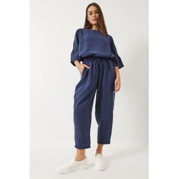 &Uuml;bergr&ouml;&szlig;e Bootsausschnitt Polyester Zweiteiliges Set