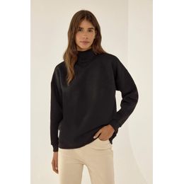 L&auml;ssiges Halbkragen-Sweatshirt