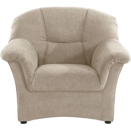 Sessel DOMO collection "SARAFINA Breite 102 cm, auch mit Federkern f&uuml;r noch mehr Sitzkomfort", beige, B:102cm H:83cm T:81cm, Luxus-Microfaser (92% Polyester, 8% Nylon);Microfaser PRIMABELLE (100% Polyester);Microfaser PRIMABELLE (100% Polyester) / Struktur (90% Polyester; 10% Polyacryl), Sessel, Sessel, whlw. mit Federkern, elegantes Design