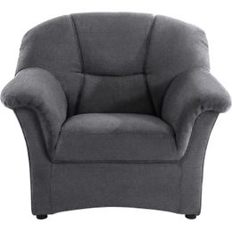 Sessel DOMO collection "SARAFINA Breite 102 cm, auch mit Federkern f&uuml;r noch mehr Sitzkomfort", grau, B:102cm H:83cm T:81cm, Luxus-Microfaser (92% Polyester, 8% Nylon);Microfaser PRIMABELLE (100% Polyester);Microfaser PRIMABELLE (100% Polyester) / Struktur (90% Polyester; 10% Polyacryl), Sessel, Sessel, whlw. mit Federkern, elegantes Design