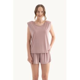 Rundhals Rohkante &Auml;rmelloses Tanktop