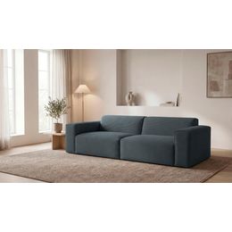 3-Sitzer OTTO HOME "Clayton Breite 248 cm", grau, B:248cm H:70cm T:96cm, 100% Polyester, Sofas, in einem trendigen Cord-Bezug, verschiedene Kombinationen verf&uuml;gbar