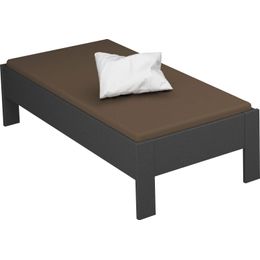 Futonbett Rauch "Aditio", grau (graumetallic), B:96cm H:50cm L:208cm, Betten, Futonbett, ohne Kopfteil