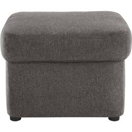 Polsterhocker DOMO collection "SARAFINA 61x61 cm, hochwertig und komfortabel", grau (stone), B:61cm H:40cm T:61cm, Microfaser PRIMABELLE (100% Polyester) / Struktur (90% Polyester; 10% Polyacryl);Luxus-Microfaser (92% Polyester, 8% Nylon);Microfaser PRIMABELLE (100% Polyester), Hocker, Polsterhocker