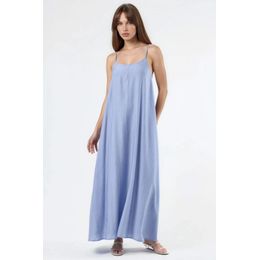 L&auml;ssig geschnittenes U-Ausschnitt-Midi-Kleid