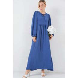 Gemustertes Maxikleid mit Schleife