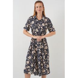 Muster Midi Hemdbl dress