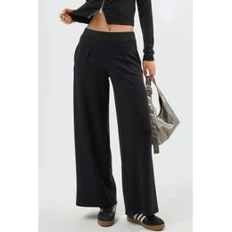 Elastische Taillenhosen mit weitem Bein