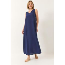 V-Ausschnitt Maxikleid