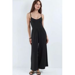 Modal Touch V-Ausschnitt Langer Strick-Overall