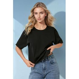 Basic Baumwoll Rundhalsausschnitt T-Shirt