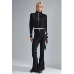 Modal Touch Kapuzenpullover mit Rei&szlig;verschluss und weitem Hosen-Set