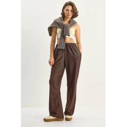 Hohe Taille Weite Bein Hose