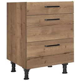 Nobilia Schubkastenunterschrank Structura Eiche dunkel
