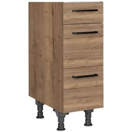 Nobilia Schubkastenunterschrank Structura Eiche dunkel
