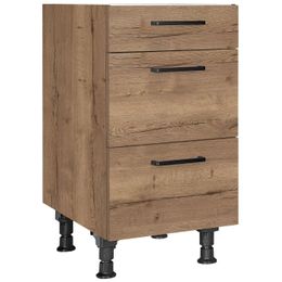 Nobilia Schubkastenunterschrank Structura Eiche dunkel