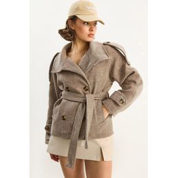L&auml;ssige Passform Jacke mit Knopfverschluss