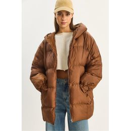 Kapuzenshirt &Uuml;bergro&szlig;e Dicke Pufferjacke