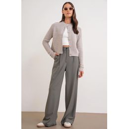 Hochtaillierte Palazzo-Hosen mit Taschen