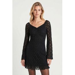Bardot Spitzen-Midi-Kleid
