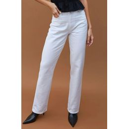 Hochtaillierte Gerade Jeans