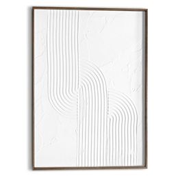 Wandbild Reinders "Reliefmuster", farbe bild(er): wei&szlig;, B:50cm H:70cm T:3cm, Bilder, Wohnzimmer - Wei&szlig; - MDF - Abstrakt - 50x70 cm
