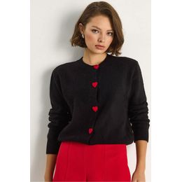 Herzknopfpullover