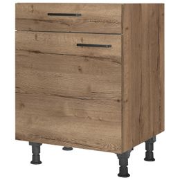 Nobilia Schubkastenunterschrank Structura Eiche dunkel