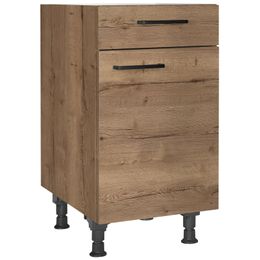 Nobilia Schubkastenunterschrank Structura Eiche dunkel