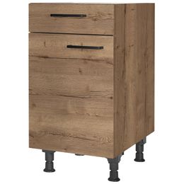 Nobilia Schubkastenunterschrank Structura Eiche dunkel