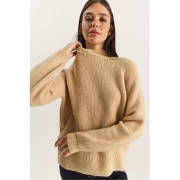 Oversized Rundhalsausschnitt Strickpullover