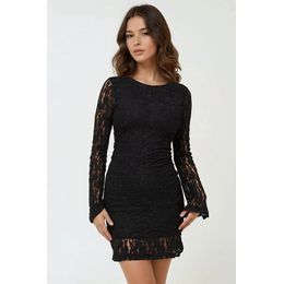 Spitzen-Mini-Kleid mit Futter im Bodycon-Stil
