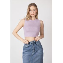 Strick-Crewneck-Crop-Top
