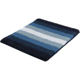 Badematte Meusch "Palace", blau (mare), H:20mm, Polyester, Badematten, Badematte, mordernes Streifendesign im Farbverlauf