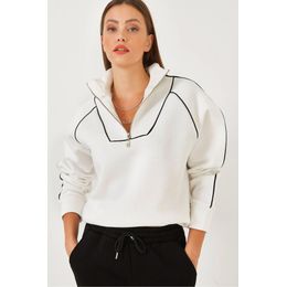 Hoodie mit verk&uuml;rztem Schnitt und &uuml;bergro&szlig;em Schnitt mit Pompon