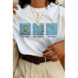 &Uuml;bergr&ouml;&szlig;e Bedrucktes Rundhals-T-Shirt