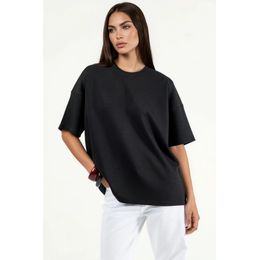 &Uuml;bergr&ouml;&szlig;e Rundhalsausschnitt Modal Touch Strick-T-Shirt
