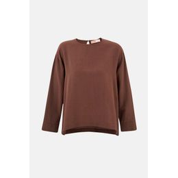 Leinenmischung Schokoladenbraunes Top