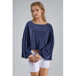 L&auml;ssige Bluse mit weiter Bootsausschnitt